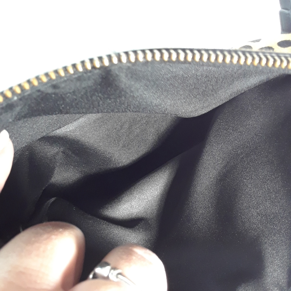 Sasha & Sofi Black And Leopard Print Crossbody Bag - Gem